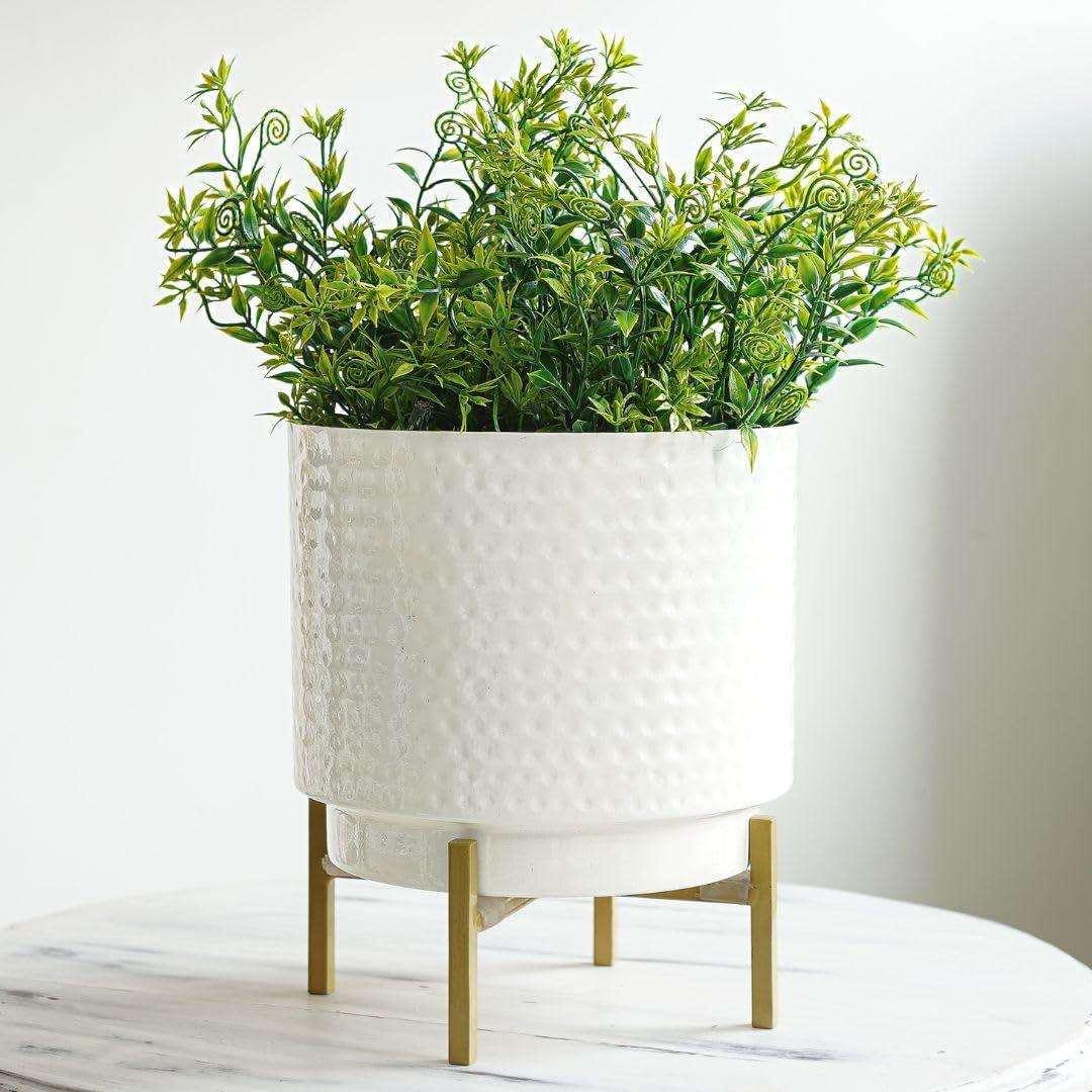 Hammered Metal Indoor Planter – Inntinn.in